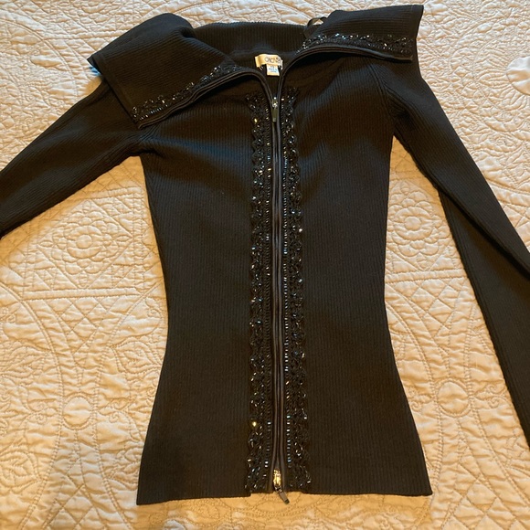 Sweaters | Cache Beaded Top Xs | Poshmark